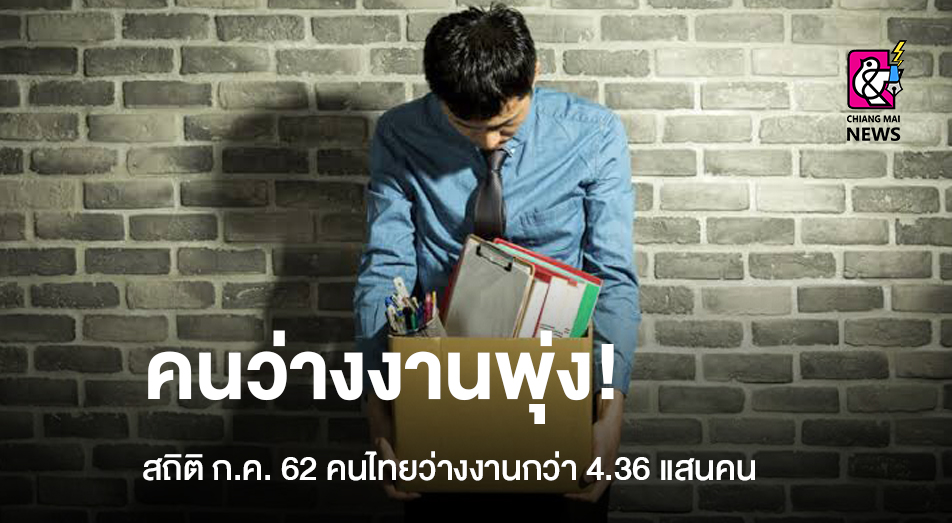 คนว่างงานพุ่ง สถิติ ก ค 62 คนไทยว่างงานกว่า 4 36 แสนคน Chiang Mai News